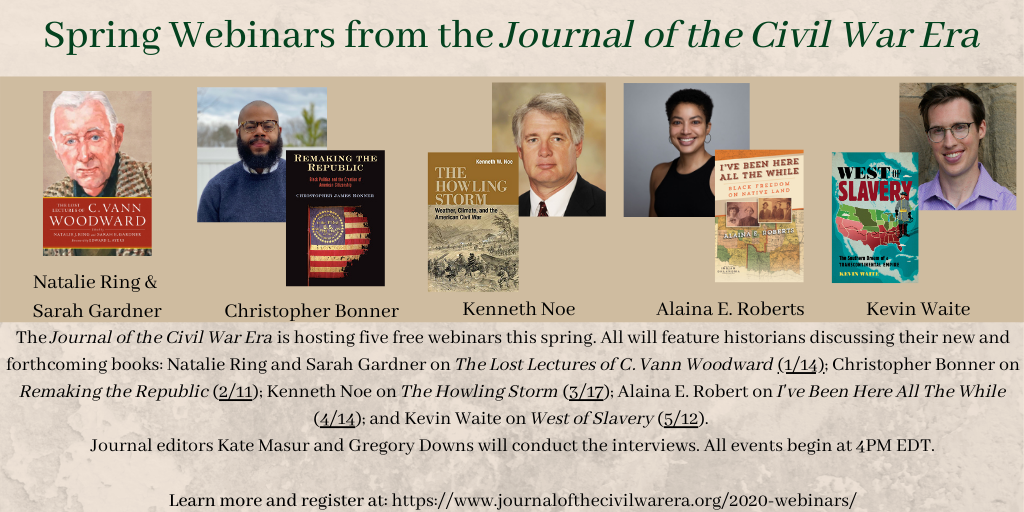 Spring JCWE Poster for twitter dot com - The Journal of the Civil War Era